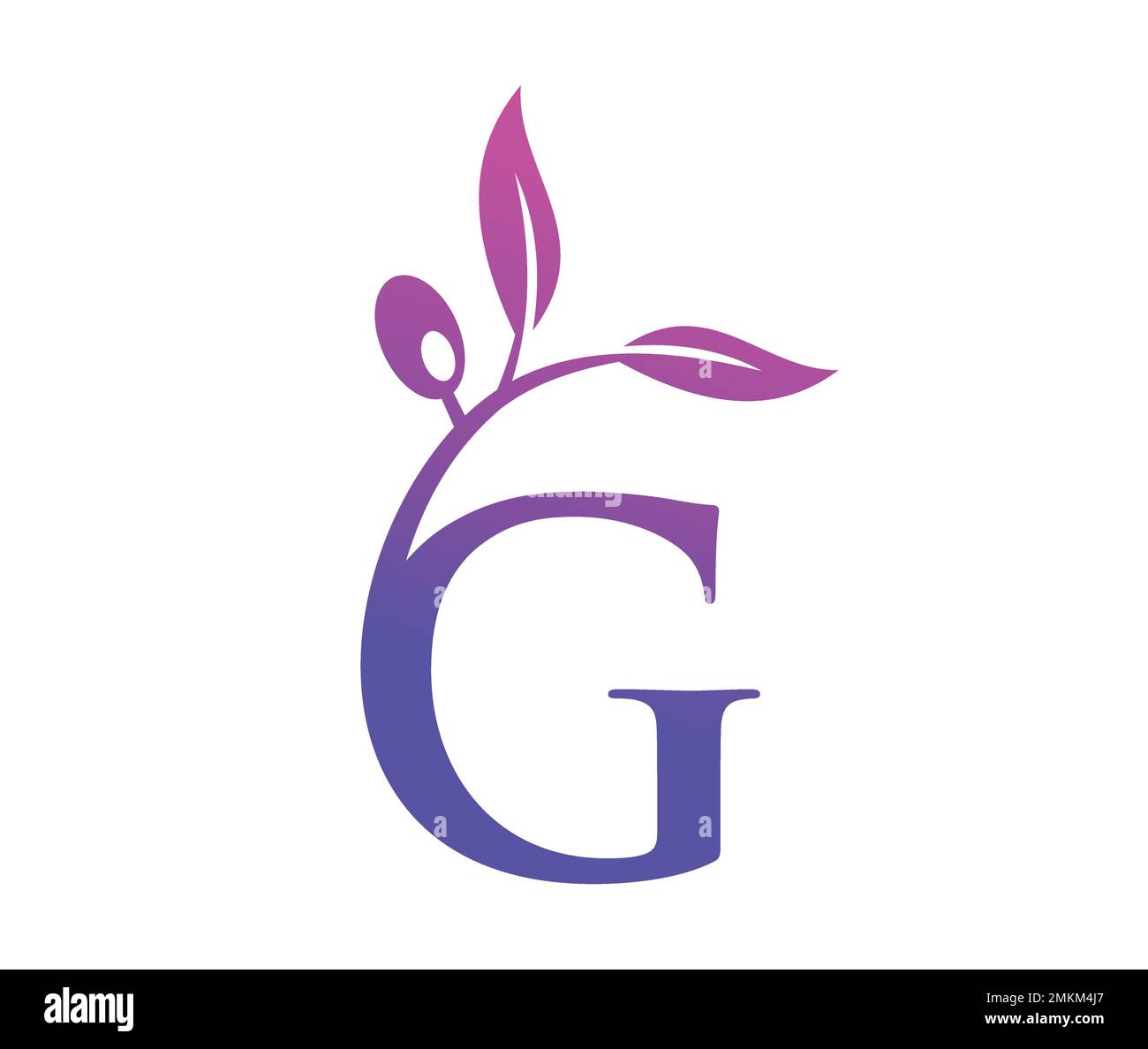 A vector illustration of Grape Vine Monogram Logo Letter G Stock Vector ...