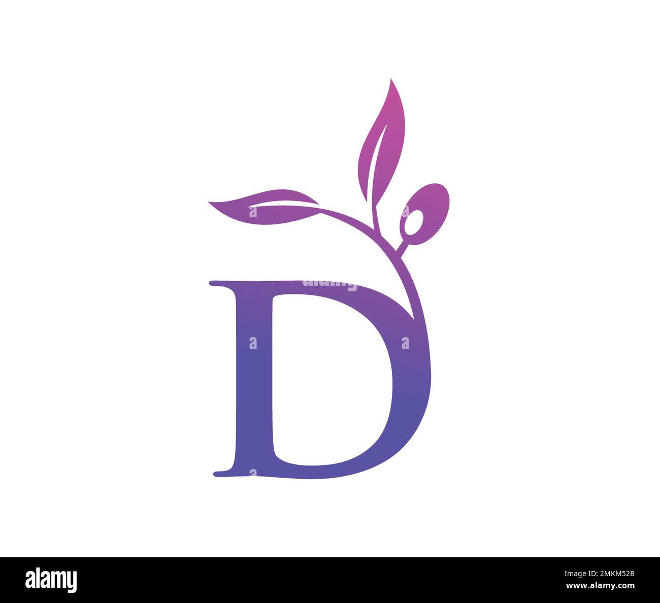 A vector illustration of Grape Vine Monogram Logo Letter D Stock Vector ...