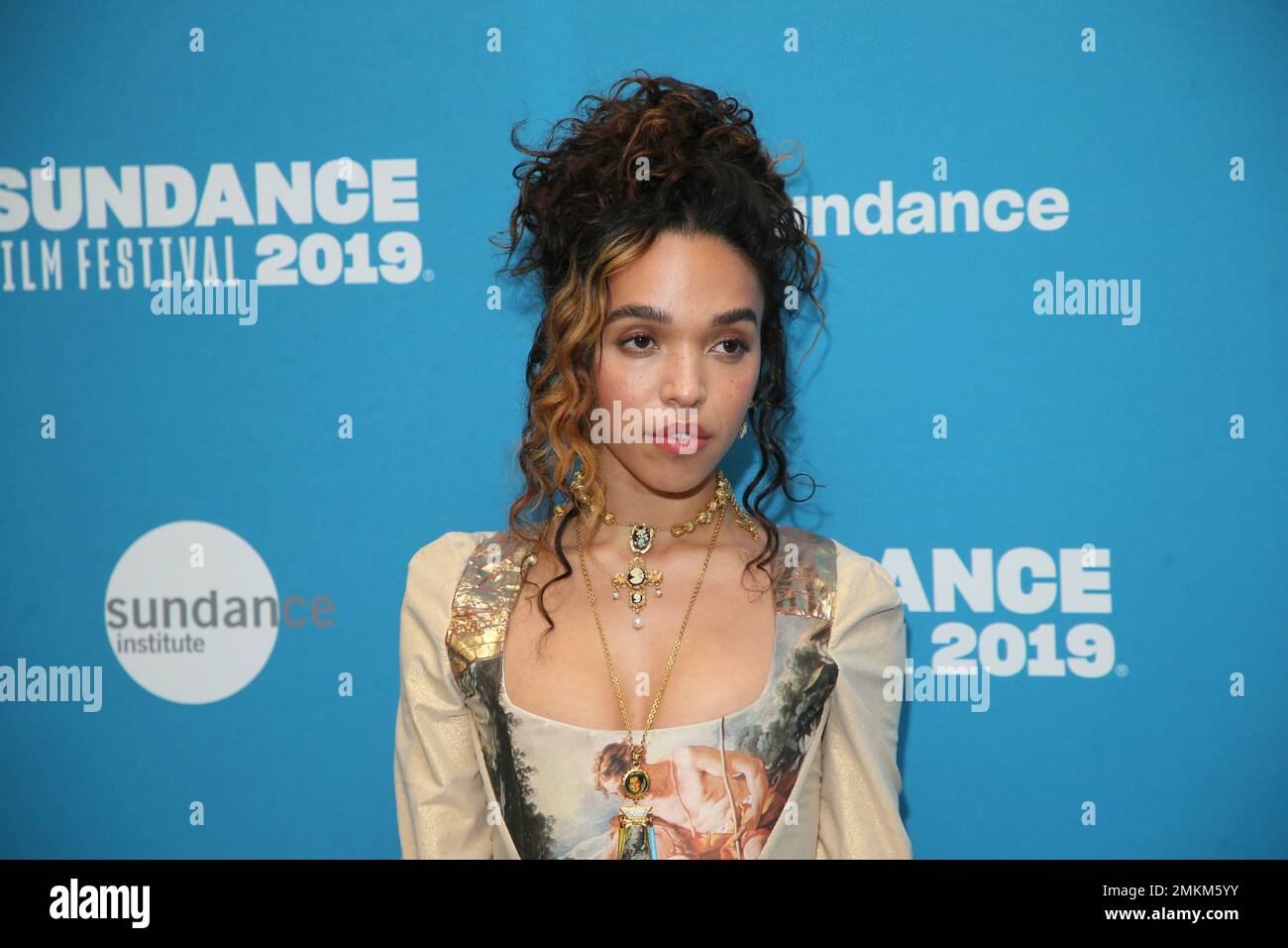 Actress FKA Twigs poses at the premiere of "Honey Boy" during the 2019 ...