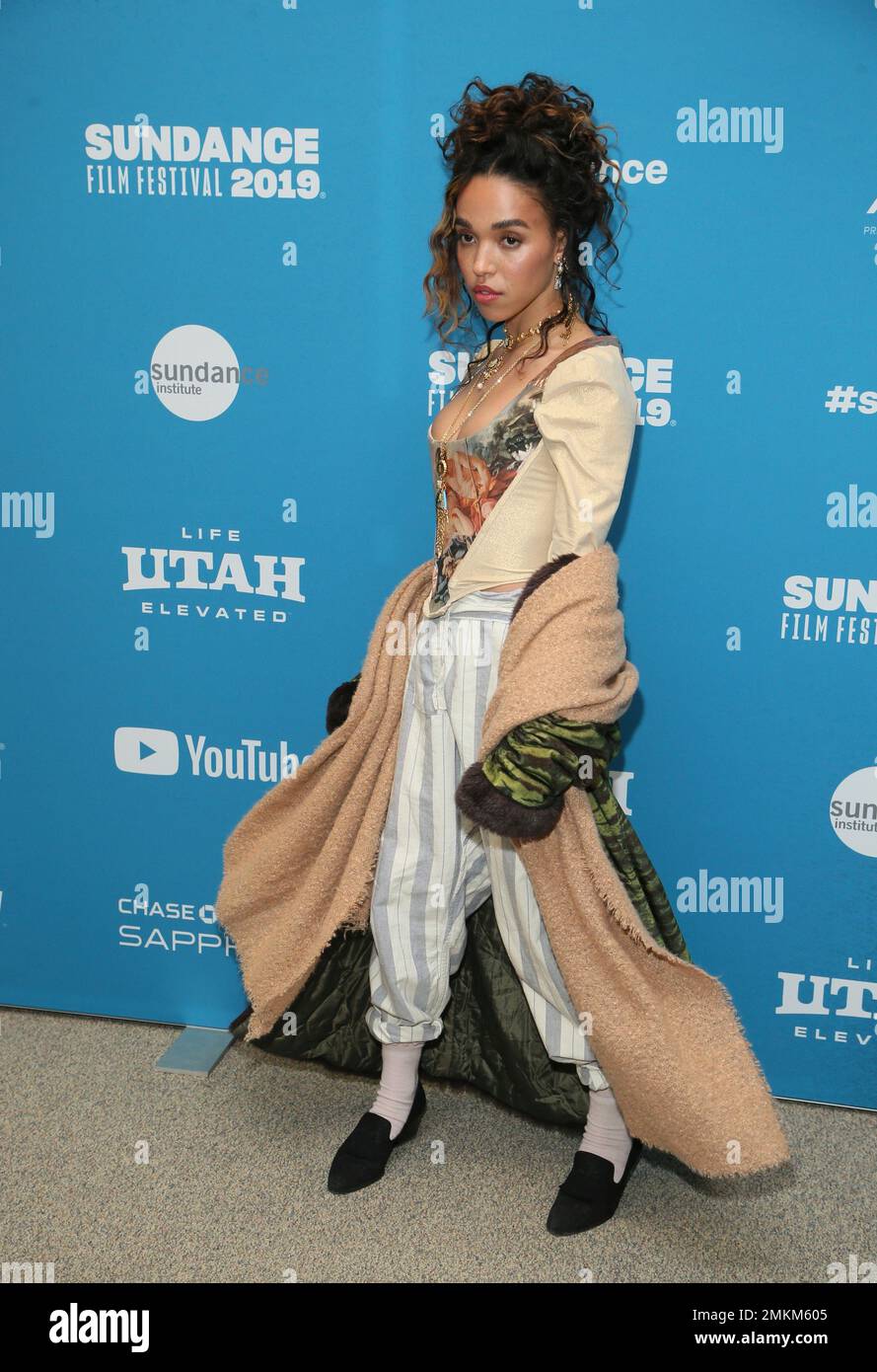 Actress FKA Twigs poses at the premiere of "Honey Boy" during the 2019 ...