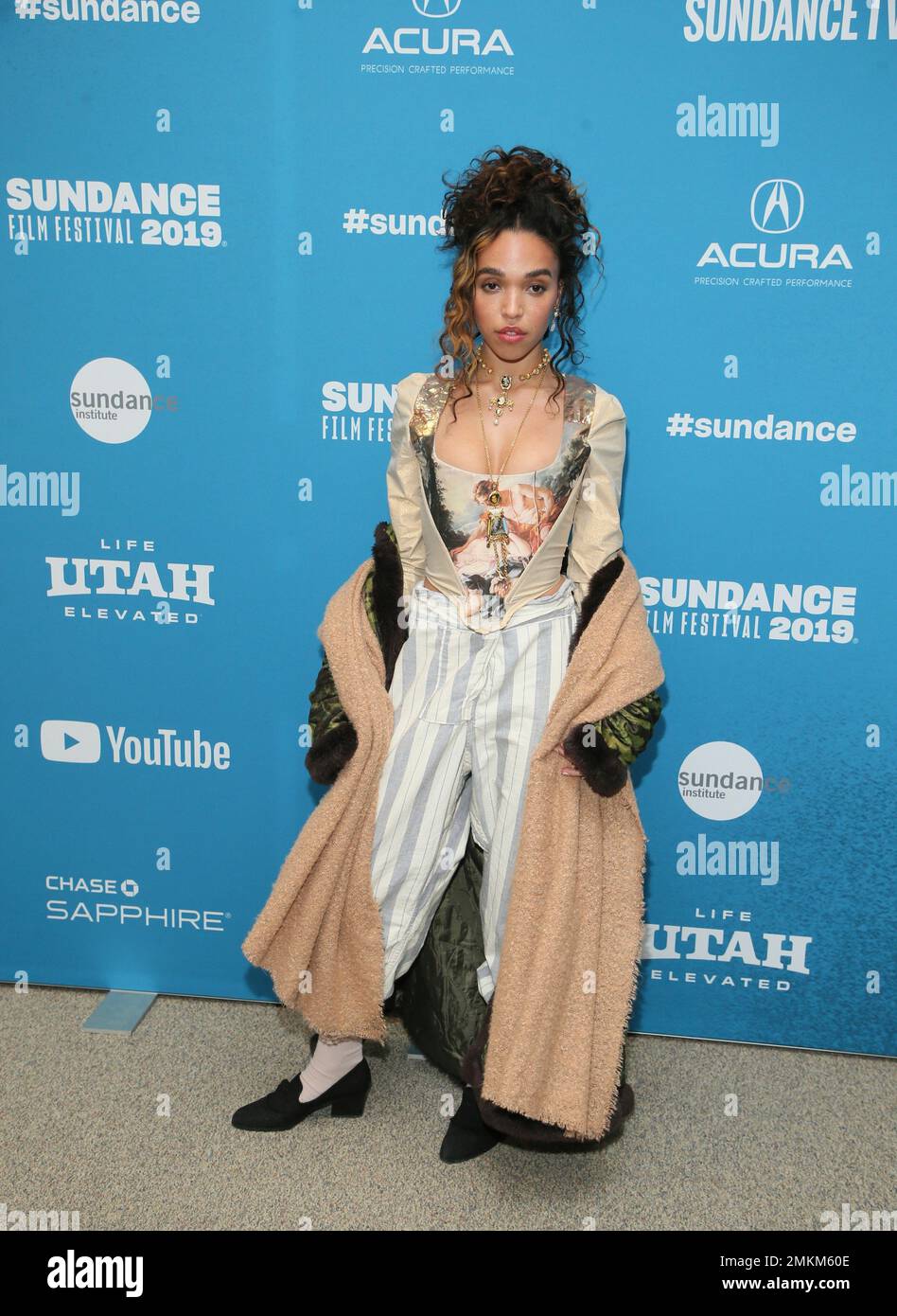 Actress FKA Twigs poses at the premiere of "Honey Boy" during the 2019 ...