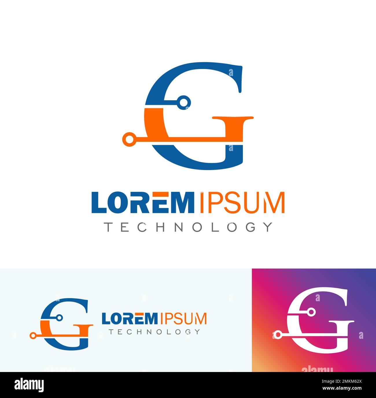 Vector Illustration of Technology Monogram Logo Initial Letter G Stock ...