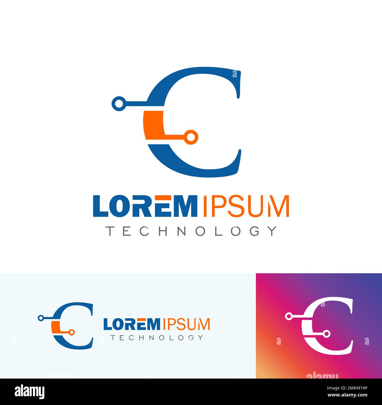 Vector Illustration of Technology Monogram Logo Initial Letter C Stock ...