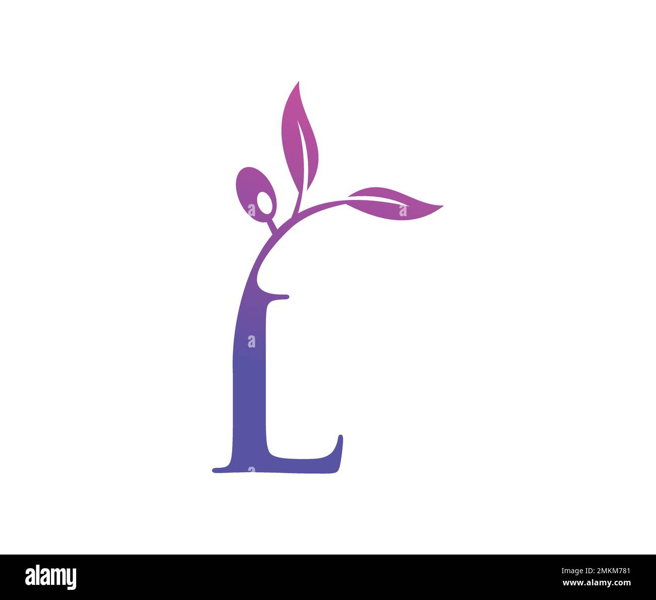 A vector illustation of Grape Vine Monogram Logo Letter L Stock Vector ...