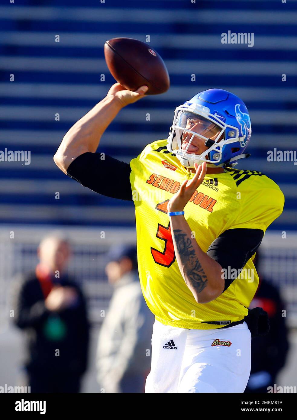 South quarterback Tyree Jackson of Buffalo (3) throws a pass during ...