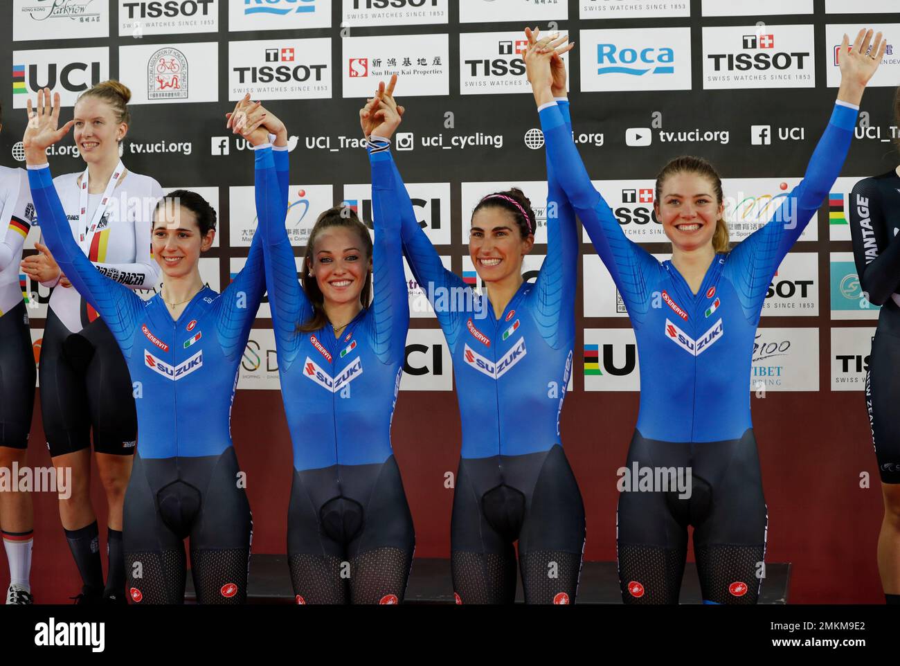 Team Italy riders from left; Martina Alzini, Letizia Paternoster, Elisa ...
