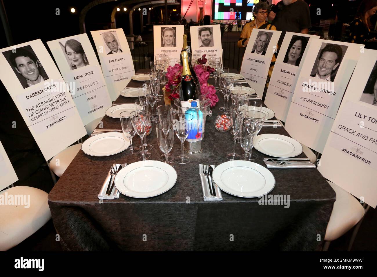 Detail of the ceremony table setup at the 25th Annual SAG Awards ...