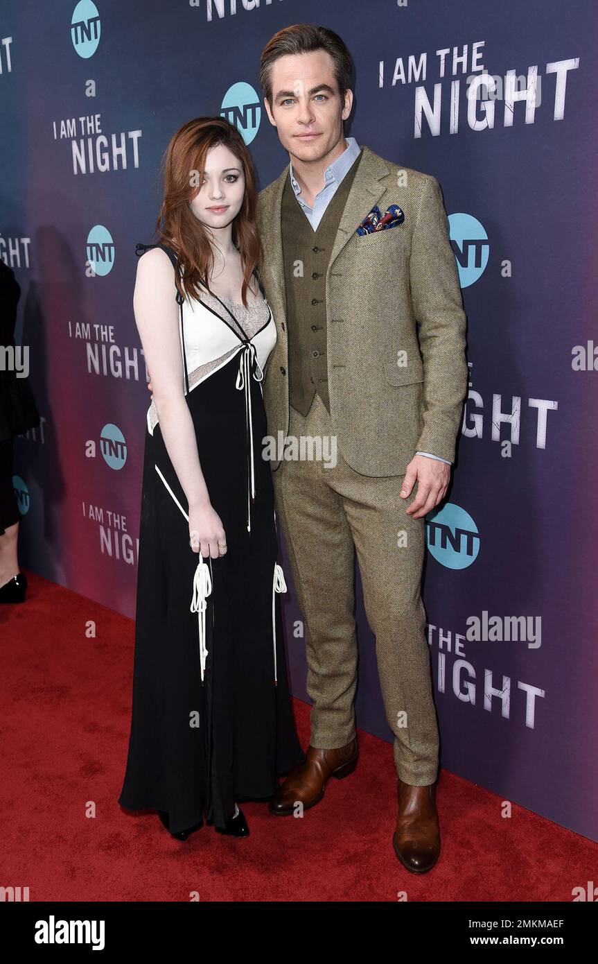 India Eisley, left, and Chris Pine attend the LA premiere of "I Am the ...