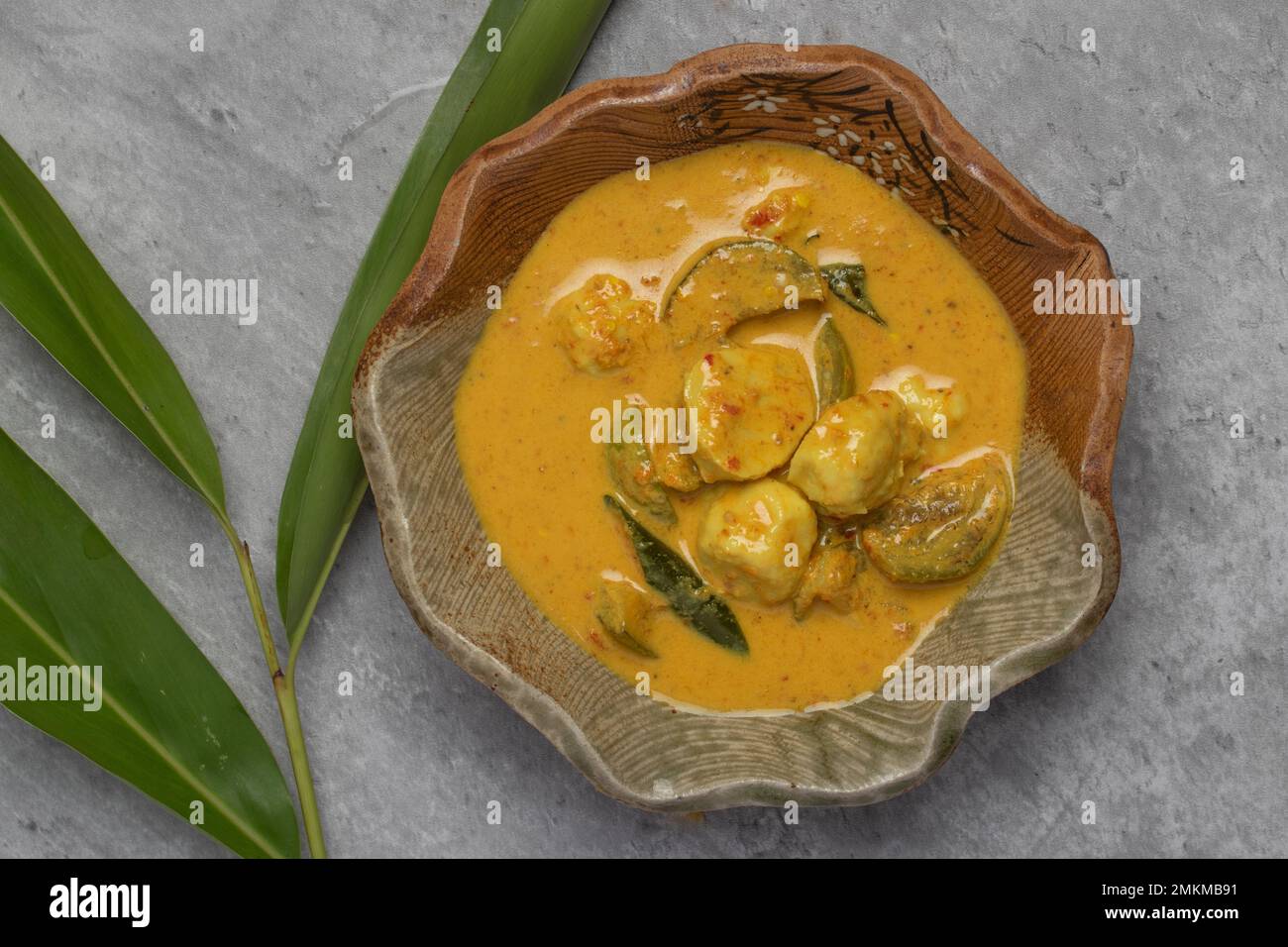 Spicy fish ball curry.Thai food.Copy space Stock Photo - Alamy
