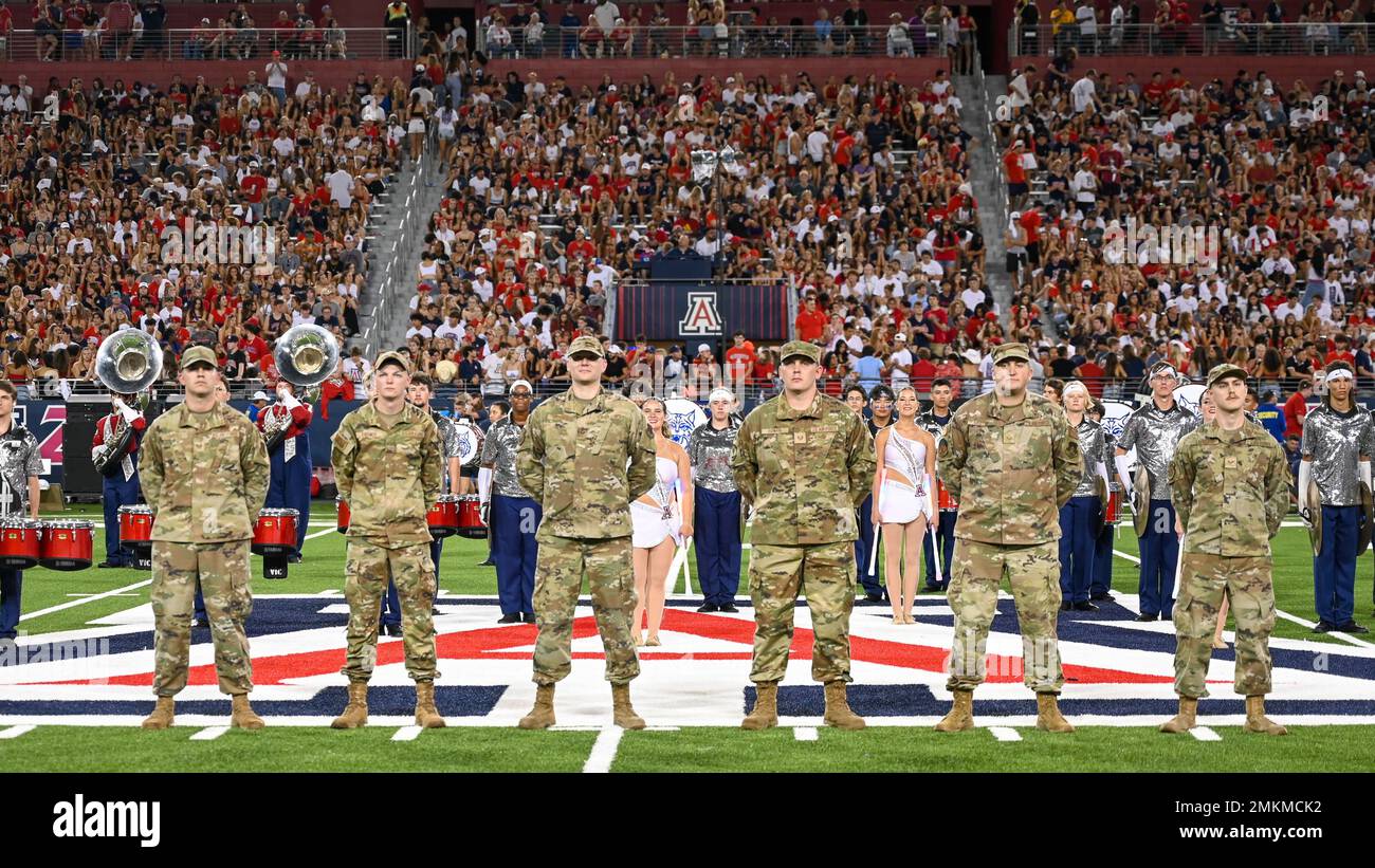 Airmen were honored during half time at a University of Arizona ...