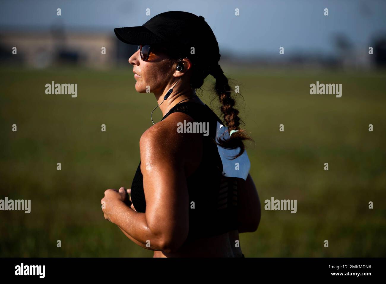 A participant of the Liberty Eagle Half-Marathon holds pace at Dover ...