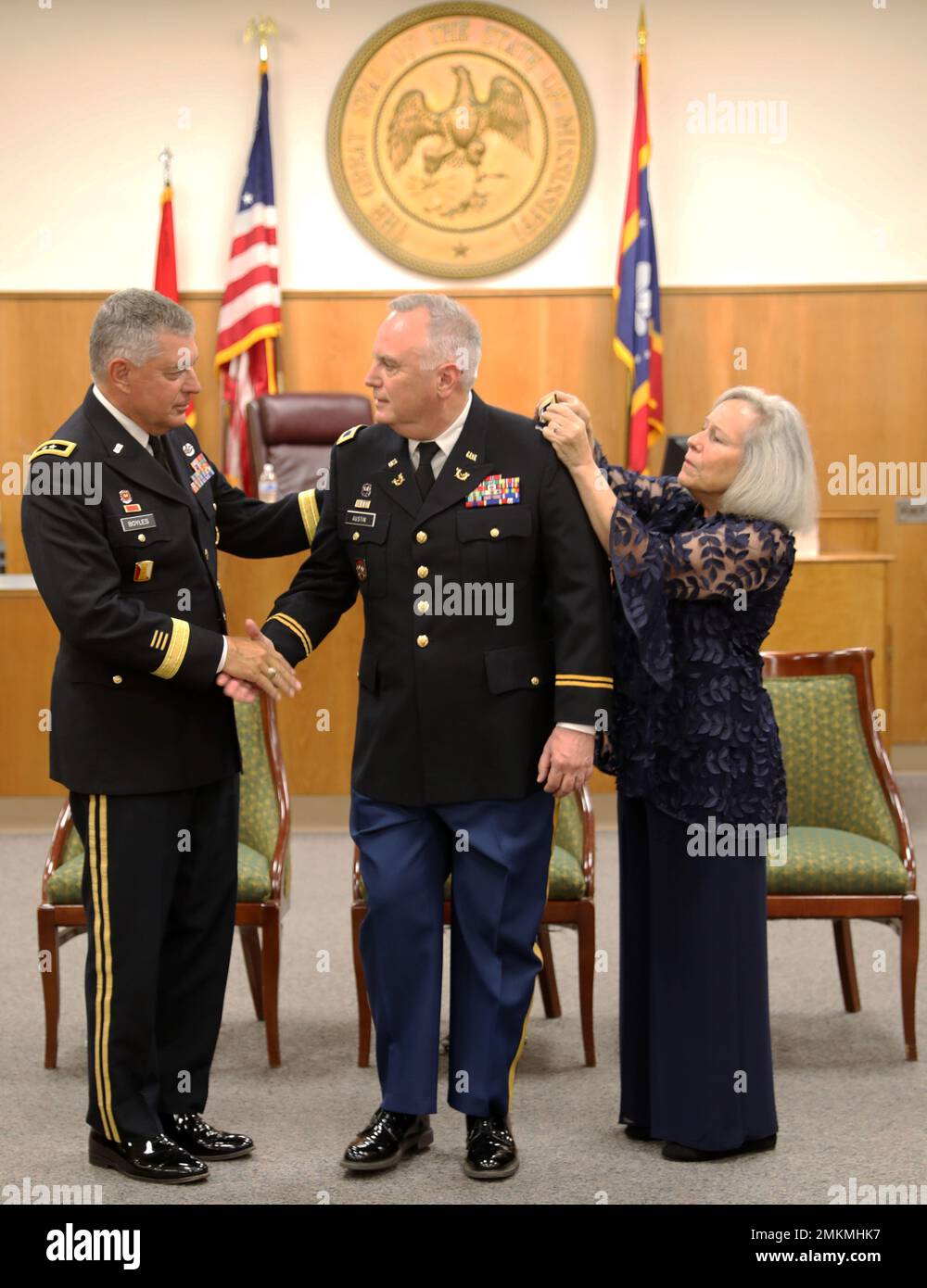 Maj. Gen. Jansen D. Boyles, adjutant general of Mississippi, and ...