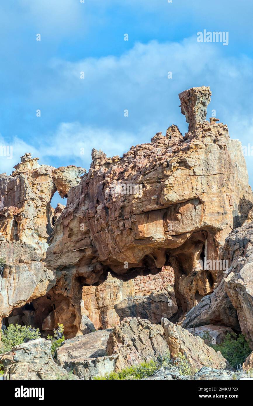 A see through hill at the Stadsaal Caves in the Western Cape Cederberg ...