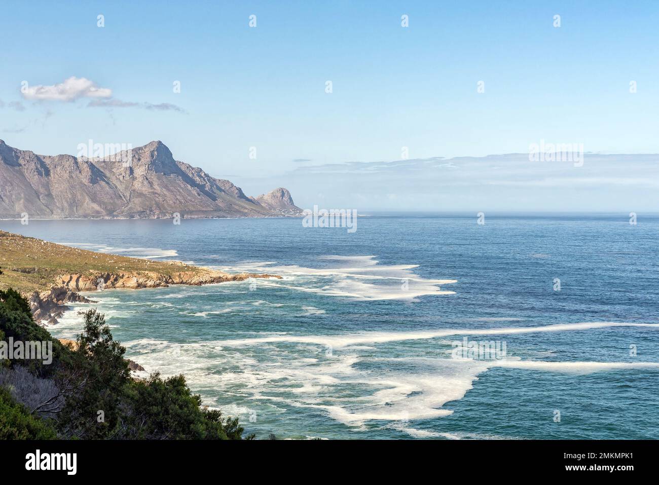View from Clarence Drive near Gordons Bay in the Western Cape Province ...