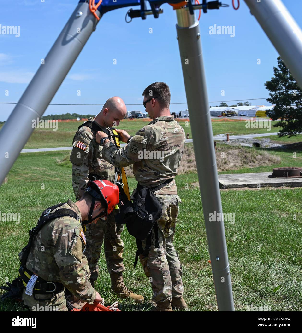 New York National Guardsman Specialist James Scott has his equipment ...