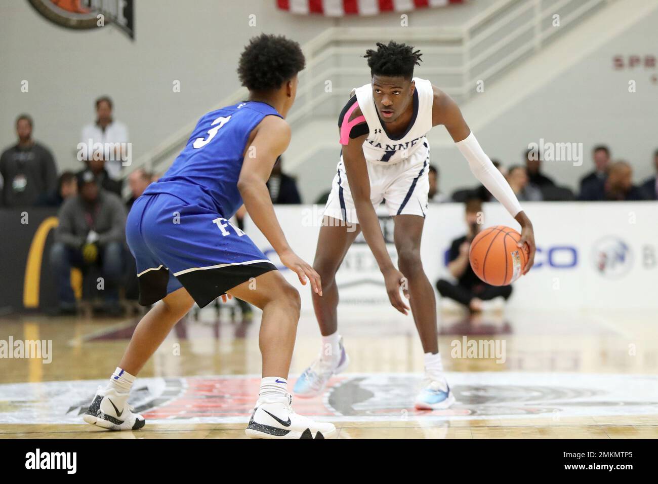 The Ranney School's Bryan Antoine #1 in action against Federal Way ...