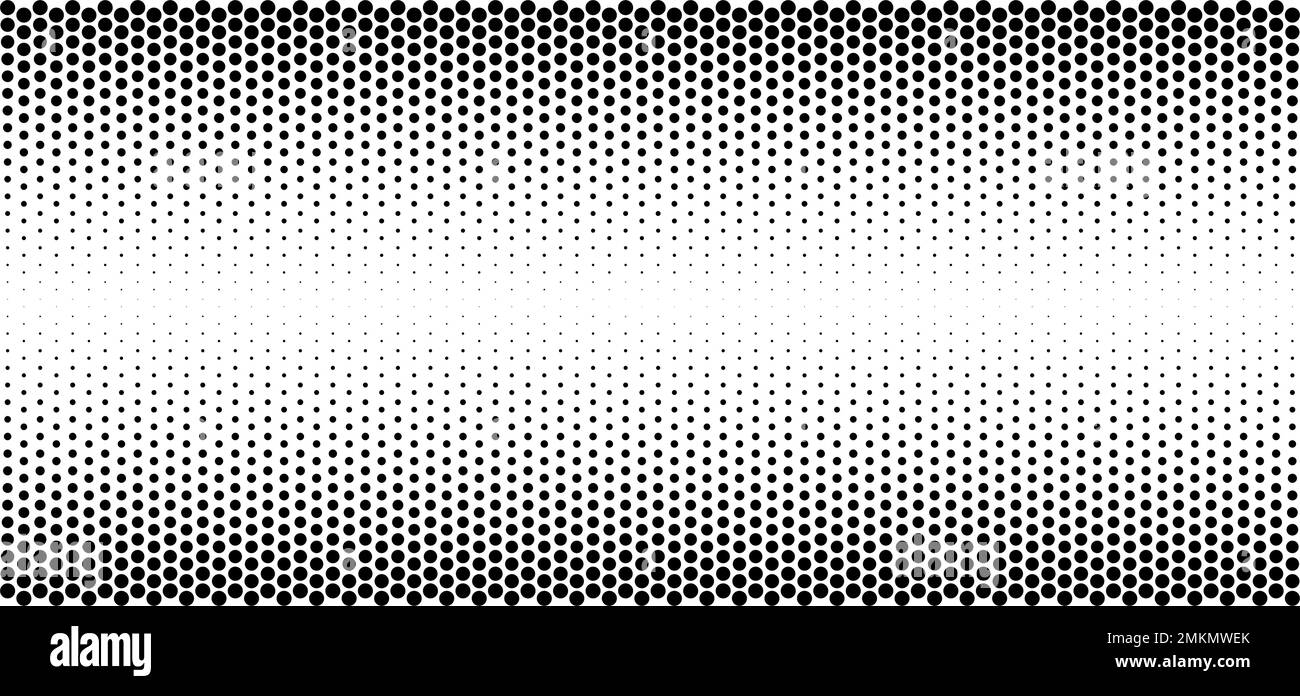Dotted gradient halftone background. Horizontal seamless dotted pattern ...