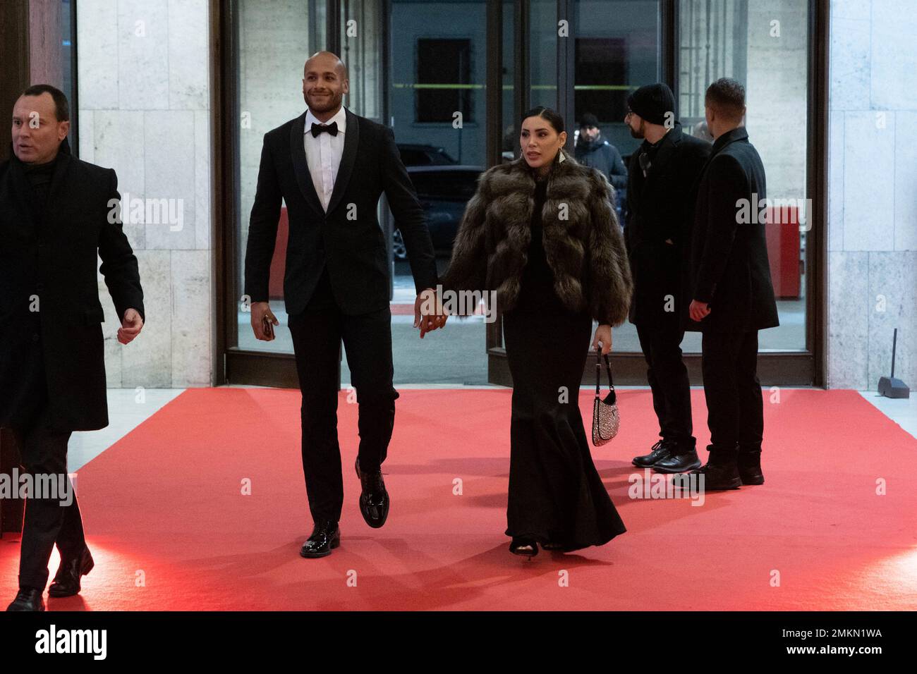 Rome, Italy. 28th Jan, 2023. Marcell Jacobs and Nicole Daza during Red ...