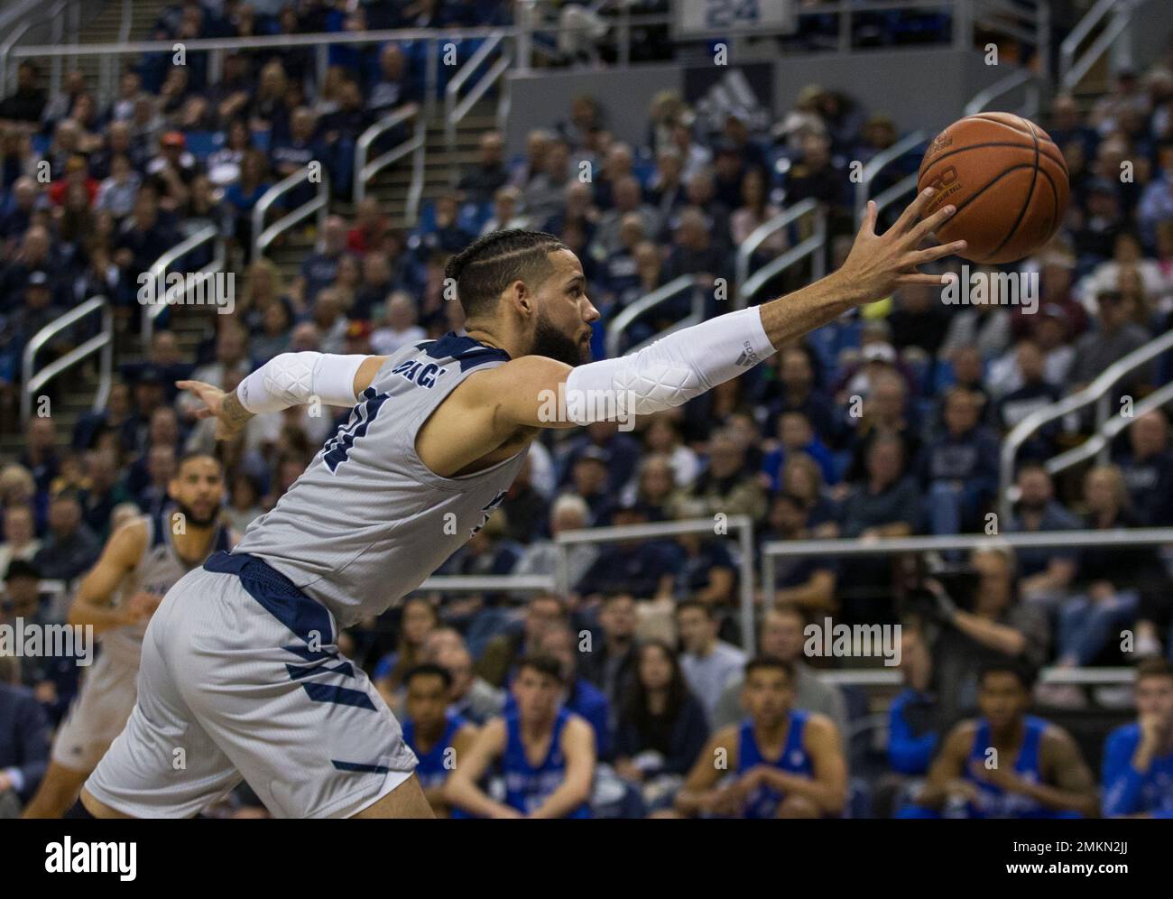 Nevada forward Cody Martin (11) reaches for a lose ball against Air ...