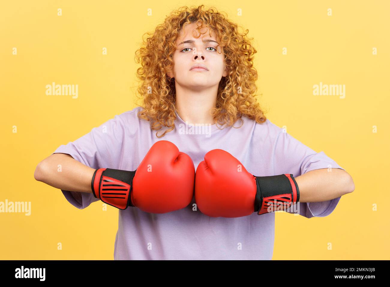 Angry woman wearing boxing hi-res stock photography and images - Alamy