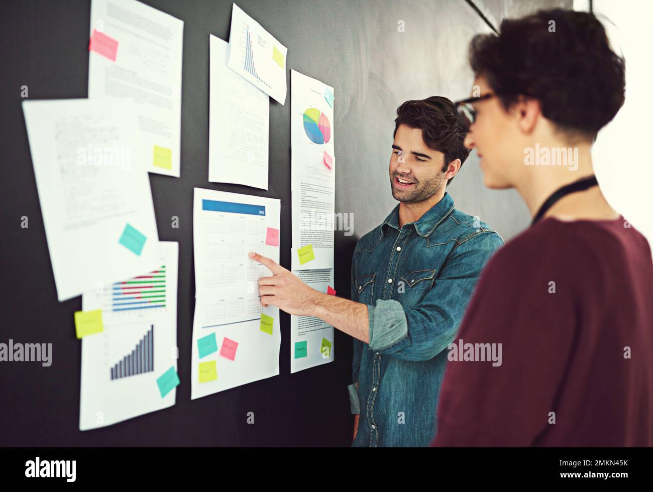 Success in action. coworkers brainstorming in a modern office Stock ...