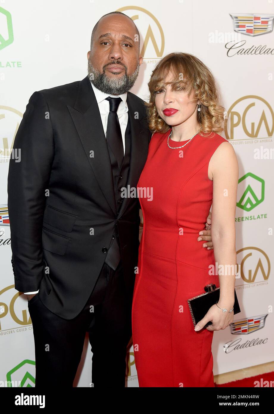 Kenya Barris, left, and Rainbow Barris arrive at the 30th Producers ...