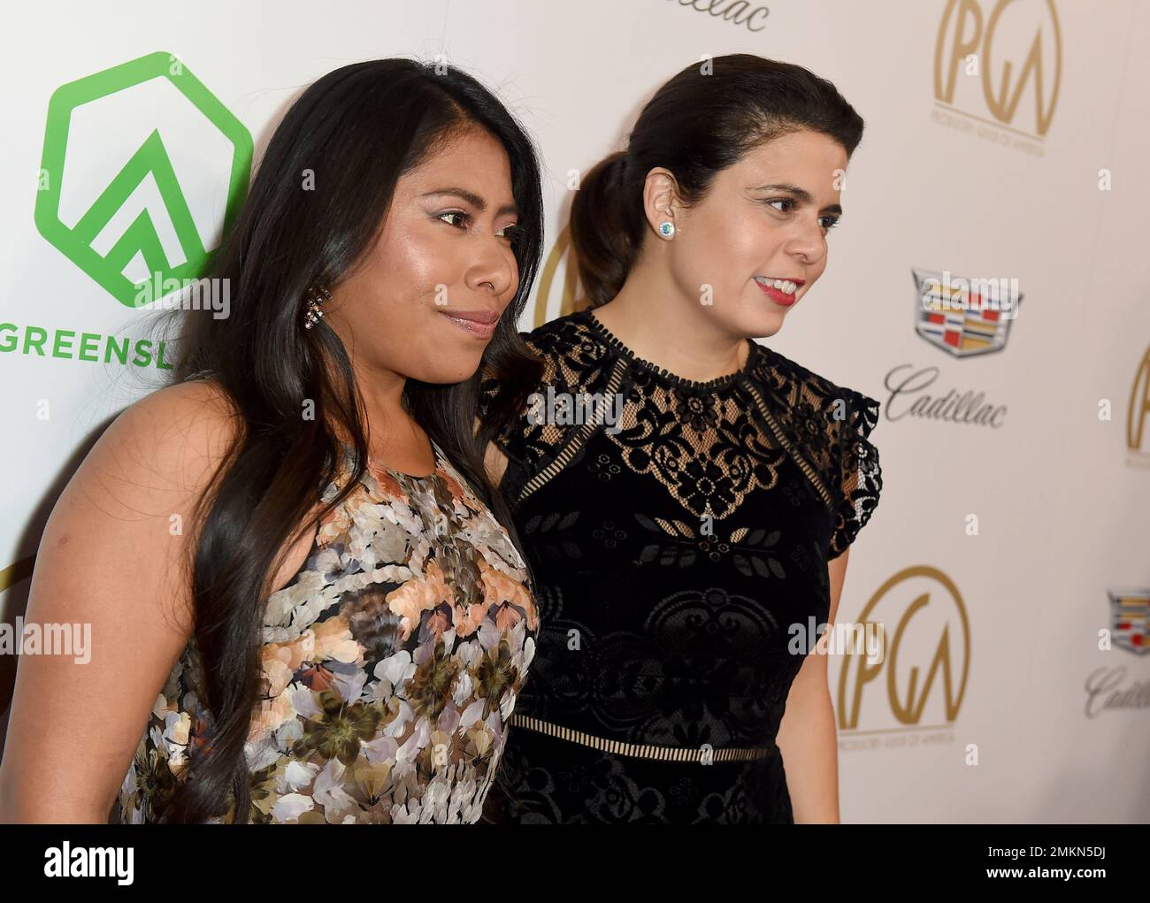 Yalitza Aparicio, left, and Gabriella Rodriguez arrive at the 30th ...