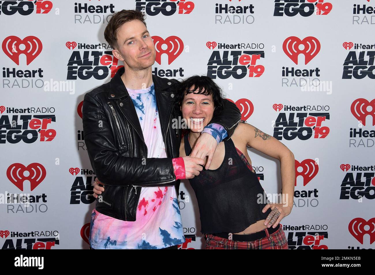 Matt Johnson, left, and Kim Schifino of Matt and Kim attend the 2019 ...