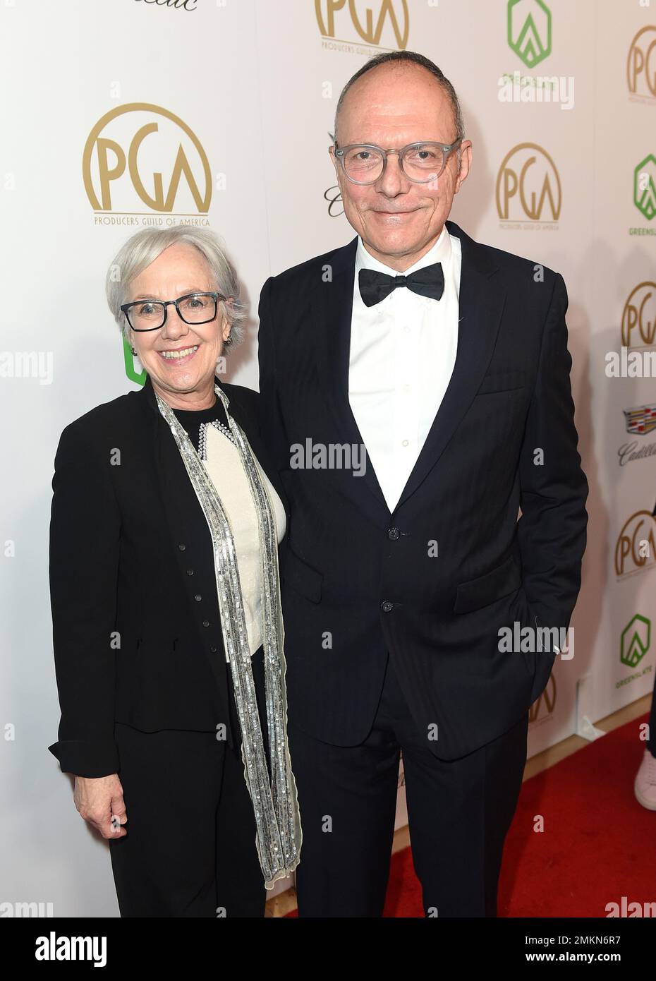 Wendy Mogel, left, and Michael Tolkin arrive at the 30th Producers ...