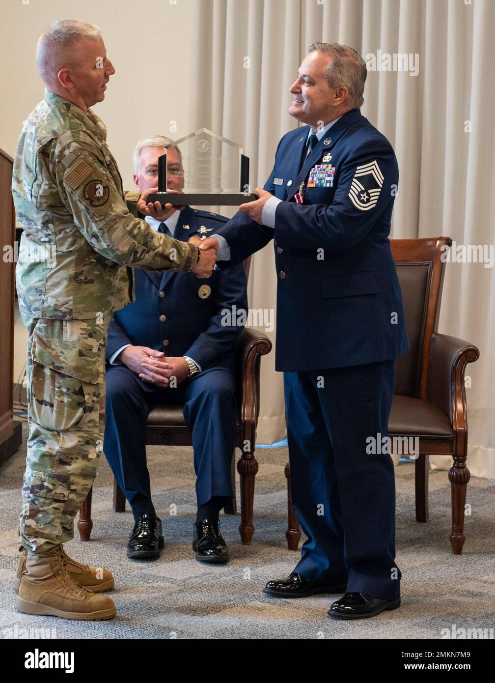 Chief Master Sgt. Gary Reny, officially retired during a ceremony on ...
