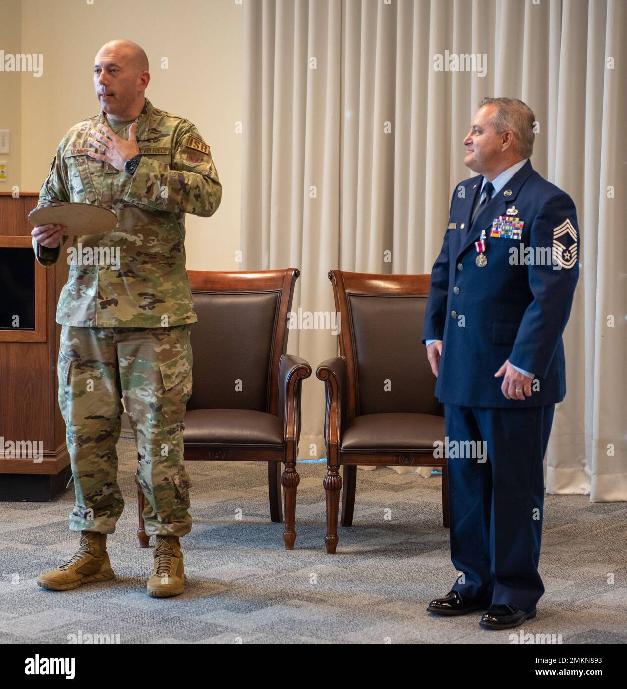 Chief Master Sgt. Gary Reny, officially retired during a ceremony on ...