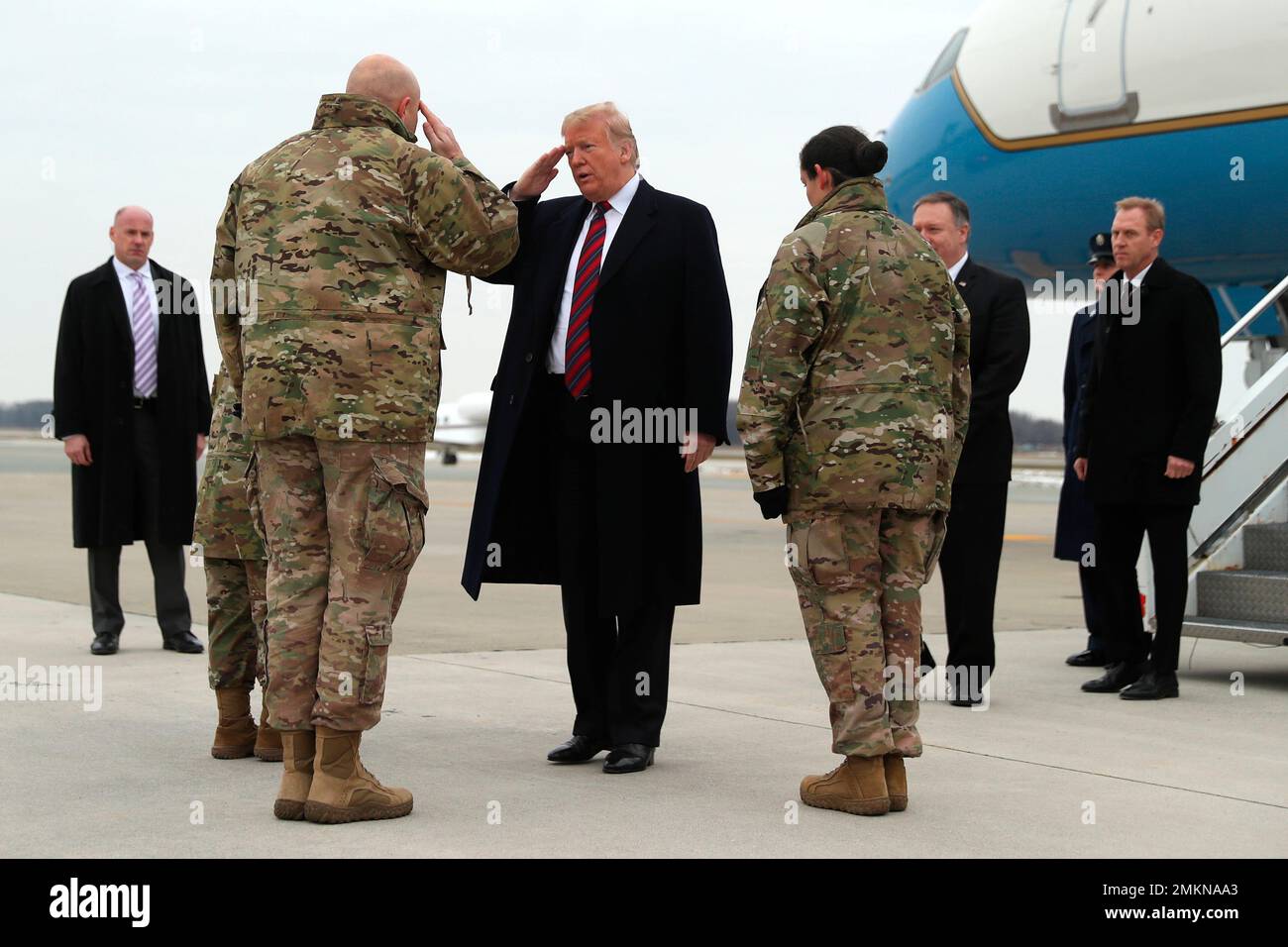 President Donald Trump greets Chief Master Sgt. Anthony W. Green ...