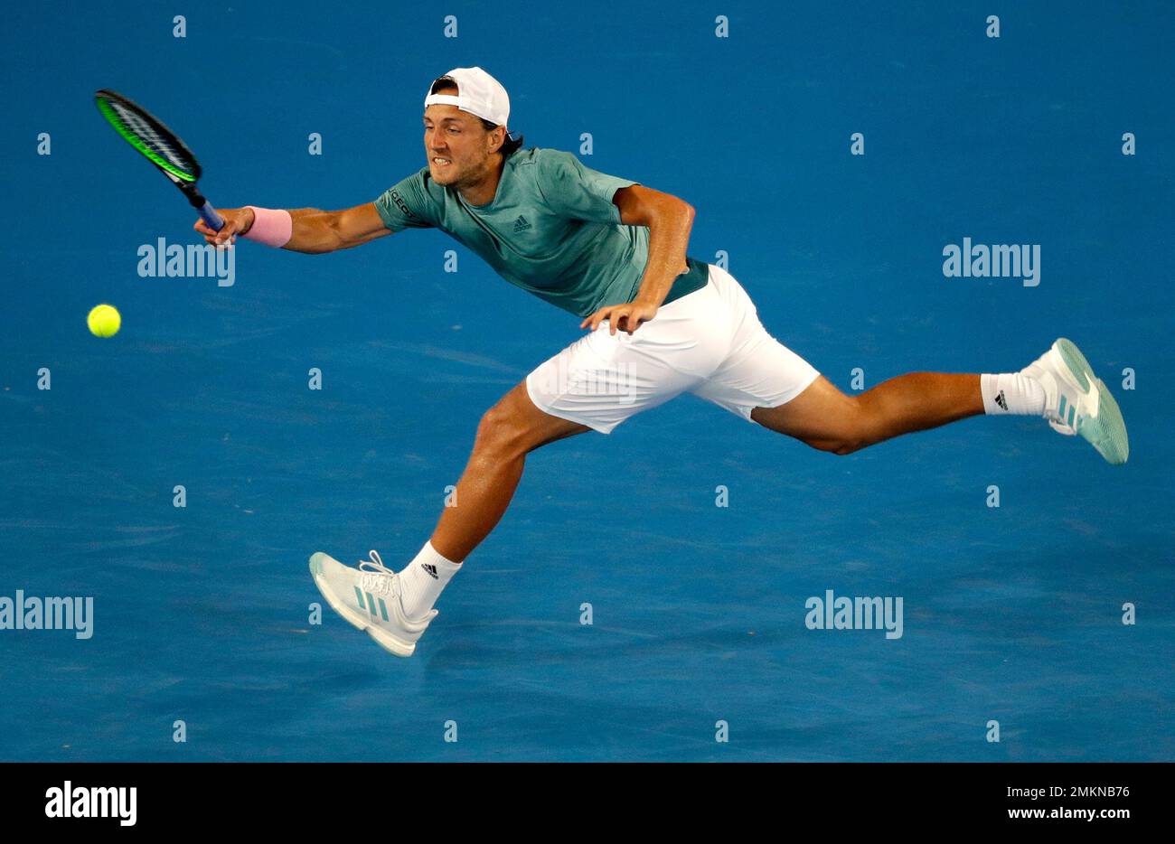 France's Lucas Pouille makes a forehand return to Australia's Alexei ...