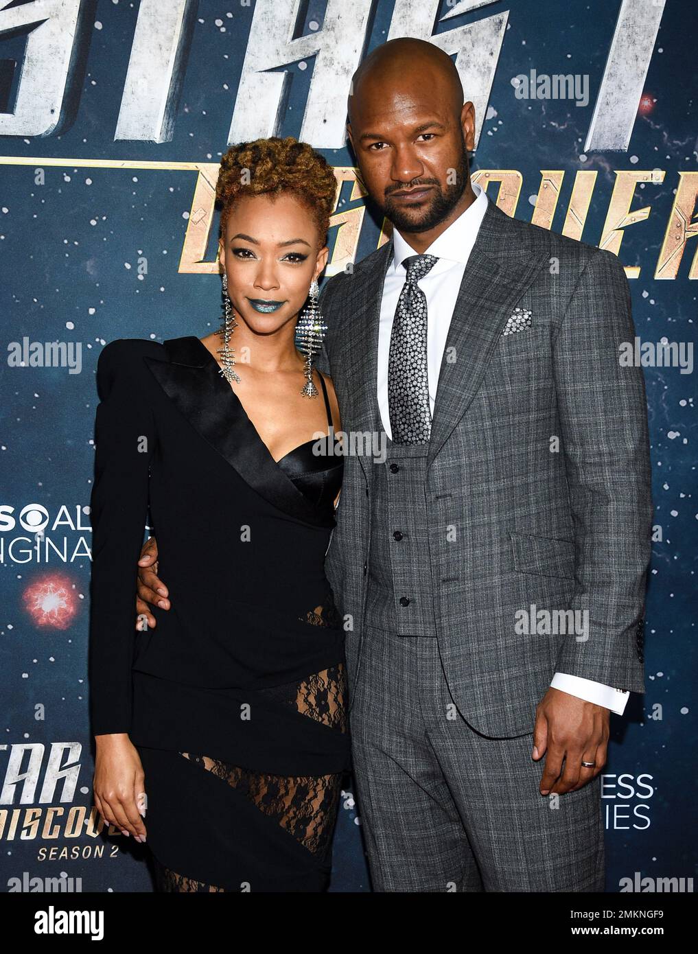 Actors Sonequa Martin-Green and husband Kenric Green attend the "Star ...