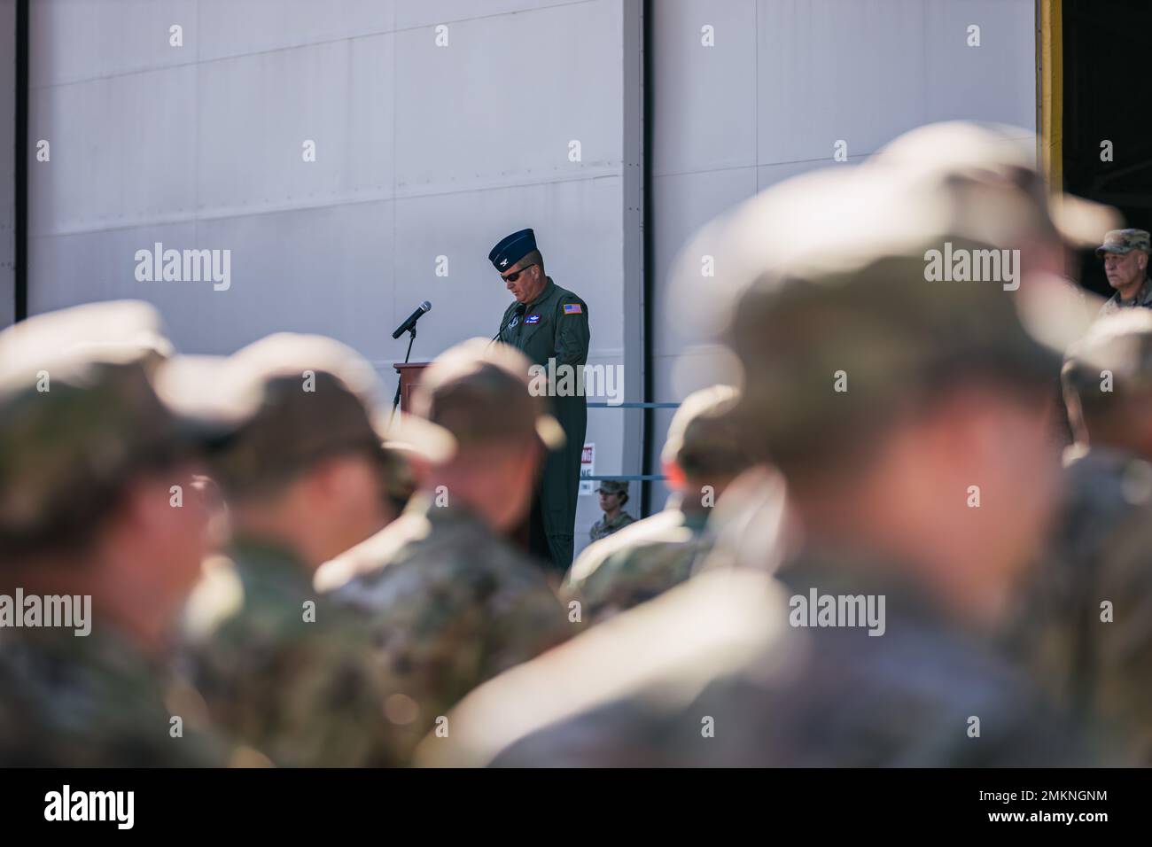 U.S. Air Force Col. John Cluck, commander of the 139th Airlift Wing ...