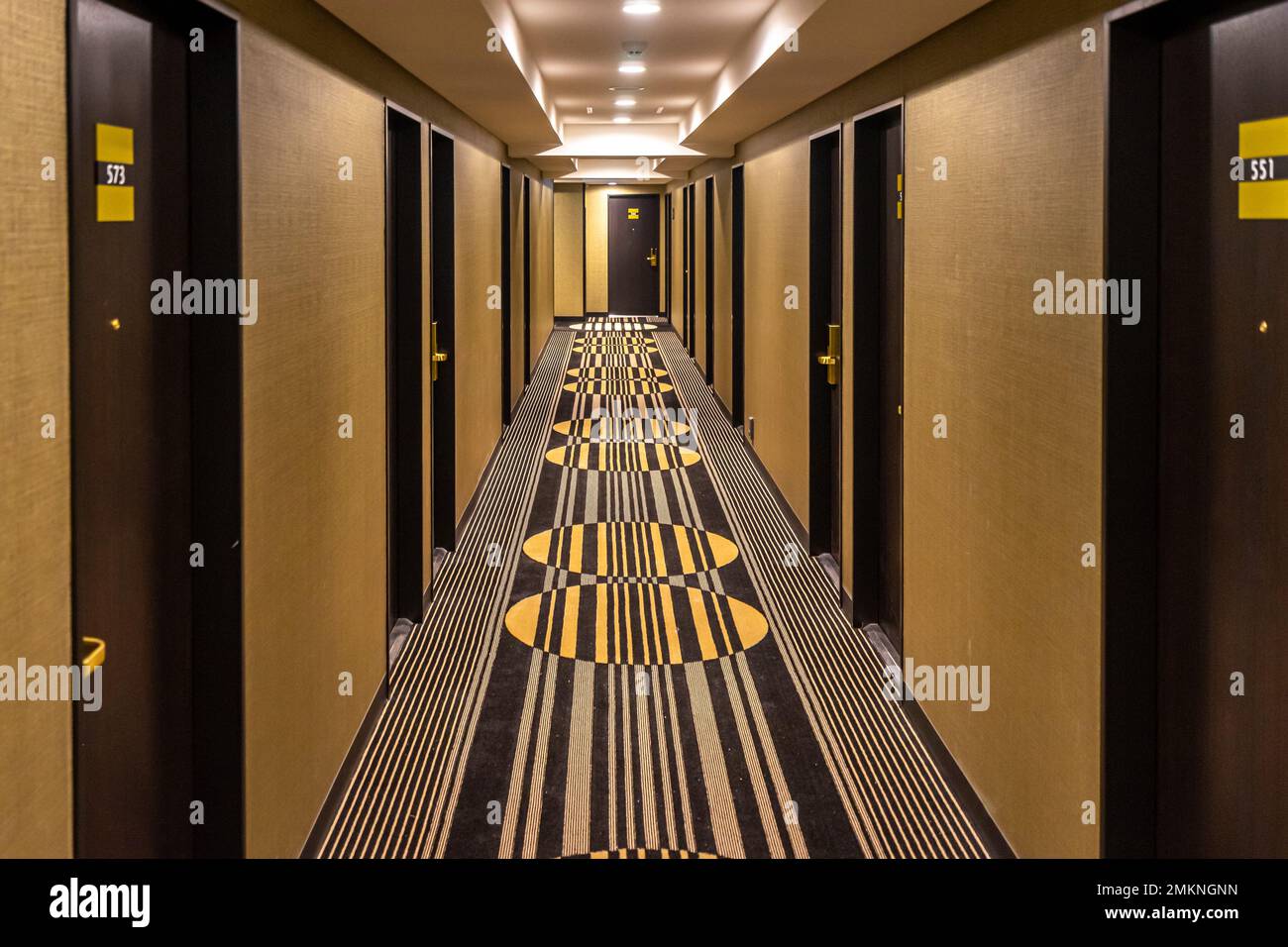 Tokyo, Japan - Stylish corridor in a Japanese hotel Stock Photo - Alamy