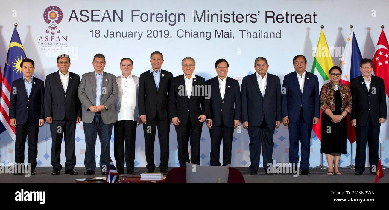 Foreign ministers of the Association of Southeast Asian Nations (ASEAN ...
