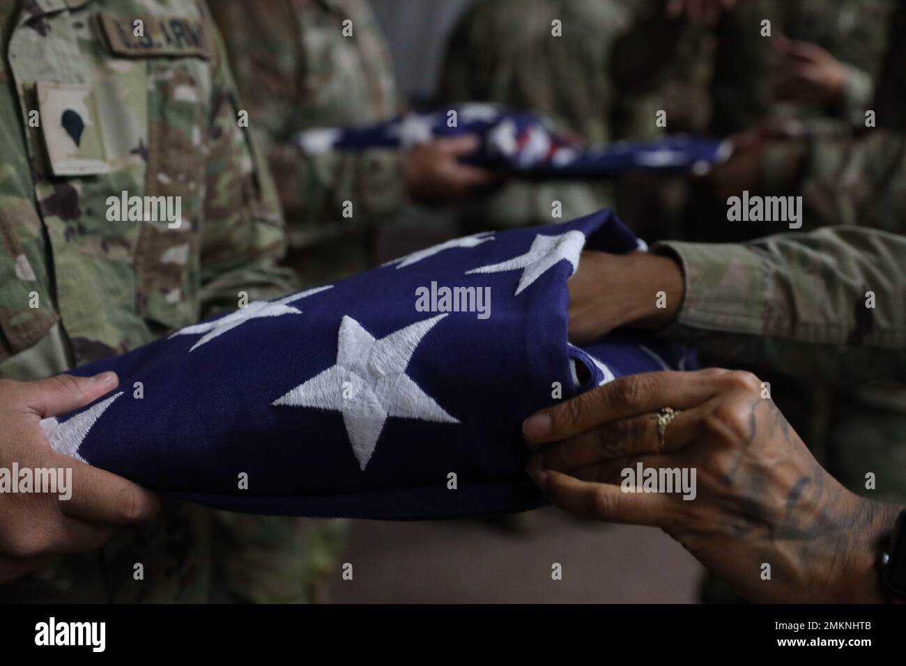 U.S. Army Reserve Spc. Dean Do (left) and Cpt. Jessica Modique (right ...