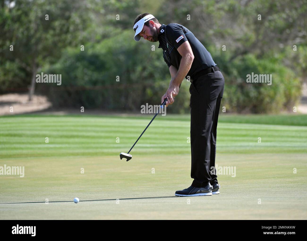 Scott Jamieson of Scotland putts on the 16th green in round two of the ...