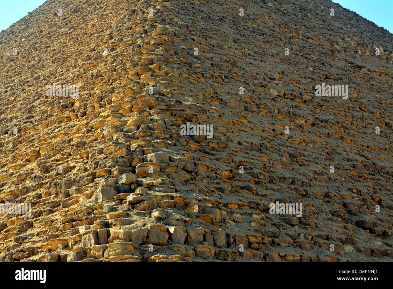 The red north pyramid of Dahshur of king Sneferu, named for the rusty ...