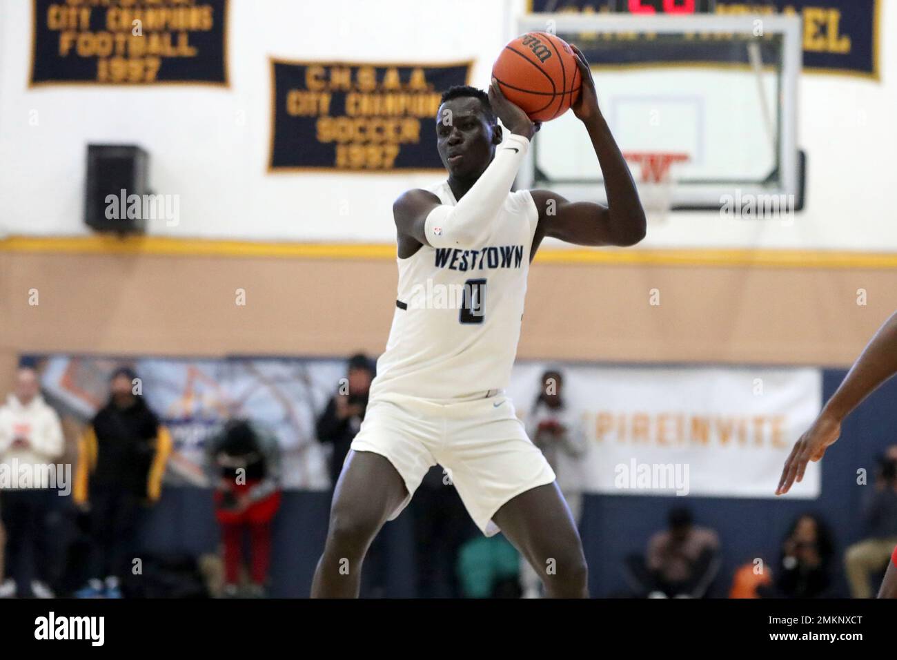 Westttown School's John Bol Ajak #0 in action against Brewster Academy ...