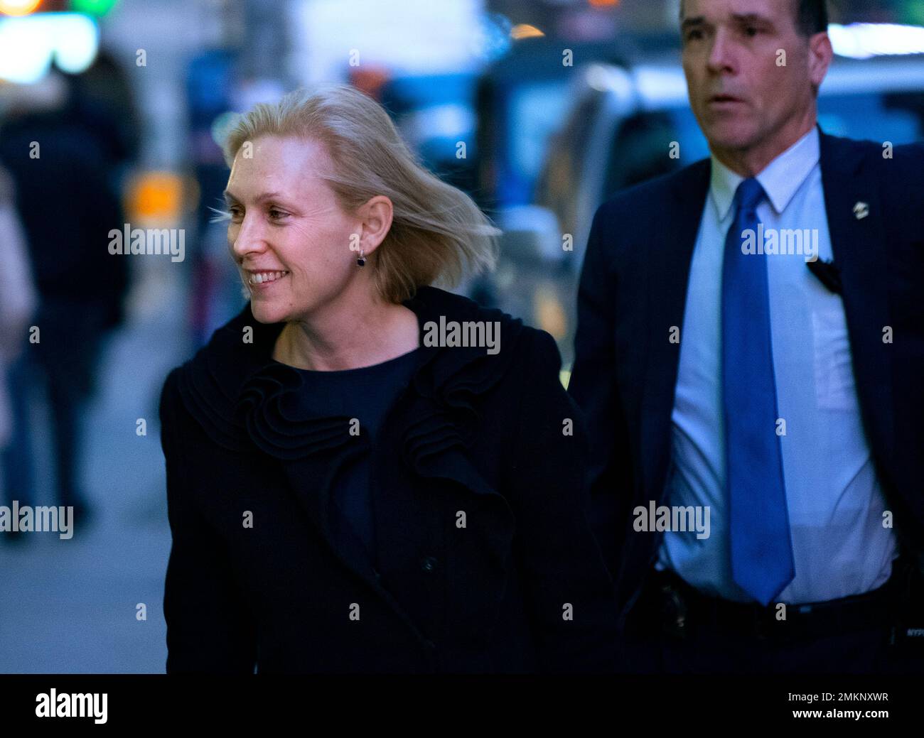 Sen. Kirsten Gillibrand arrives at the Ed Sullivan Theater to tape an ...