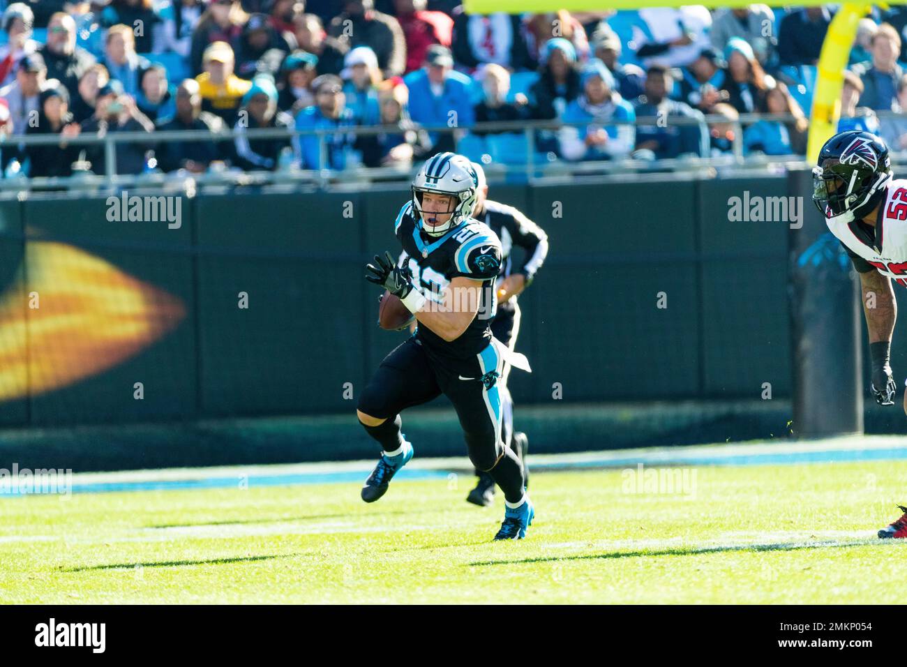 Carolina Panthers running back Christian McCaffrey (22) in action ...