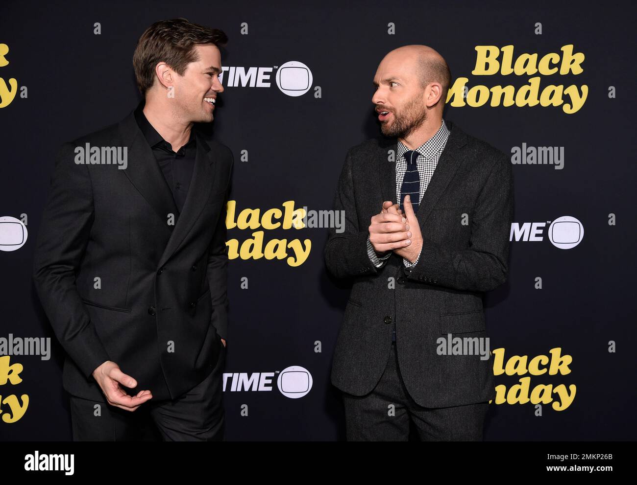 Andrew Rannells, left, and Paul Scheer, cast members in the Showtime ...