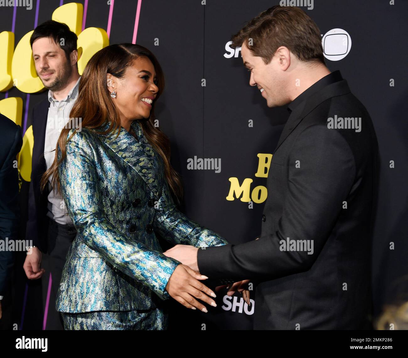 Regina Hall, left, and Andrew Rannells, cast members in the Showtime ...