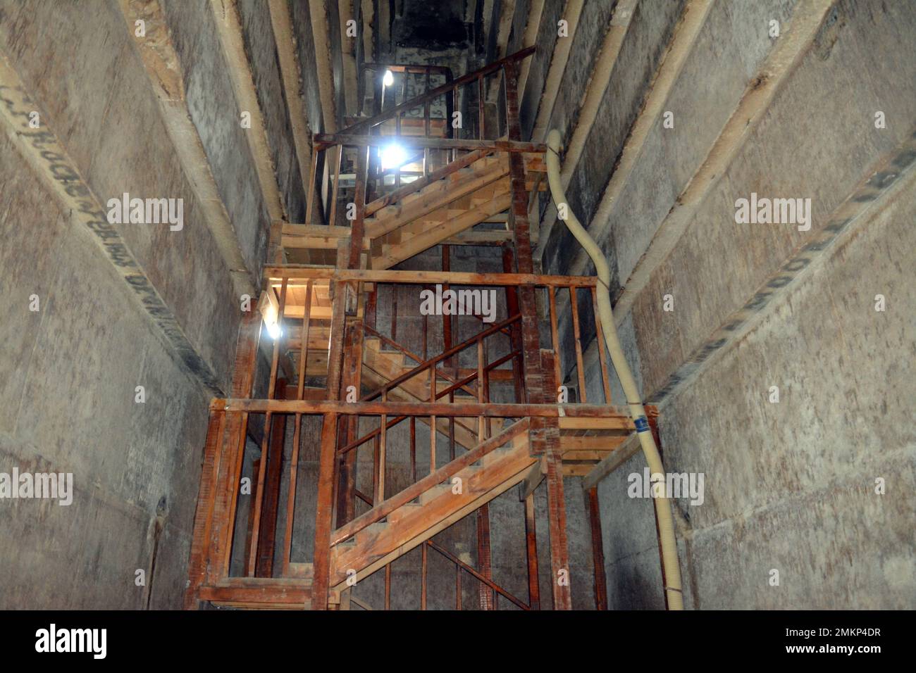 Details of the burial chambers inside the red north pyramid of Dahshur ...