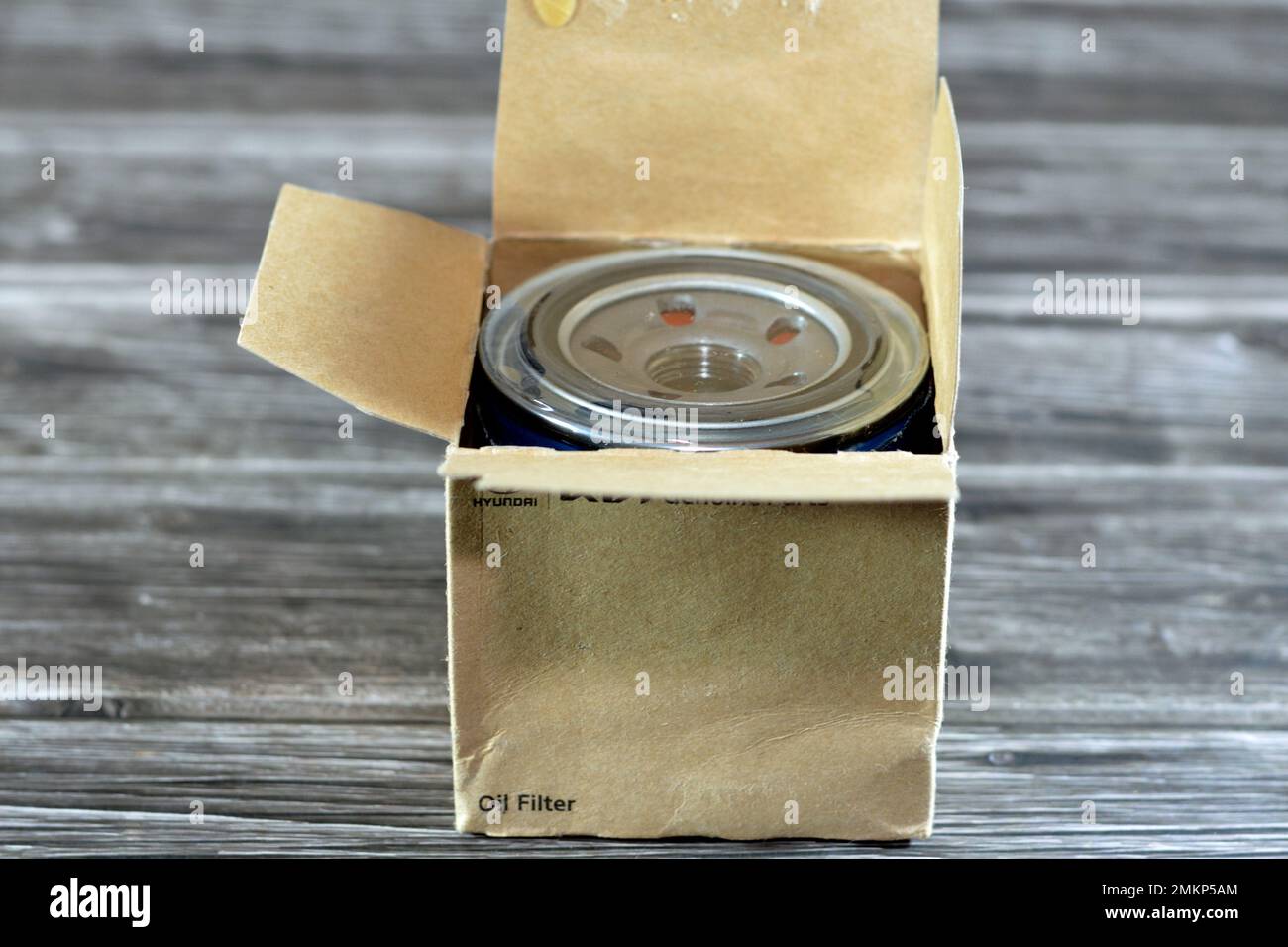 Cairo, Egypt, January 23 2023: KIA and Hyundai Oil Filter for Elantra ...