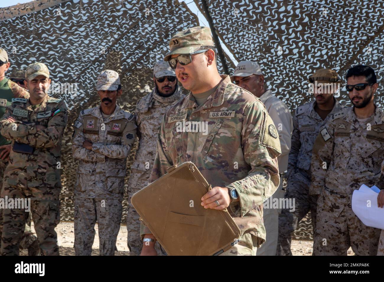 U.S. Army Capt. Sean Popravak from the 1st Combined Arms Battalion ...