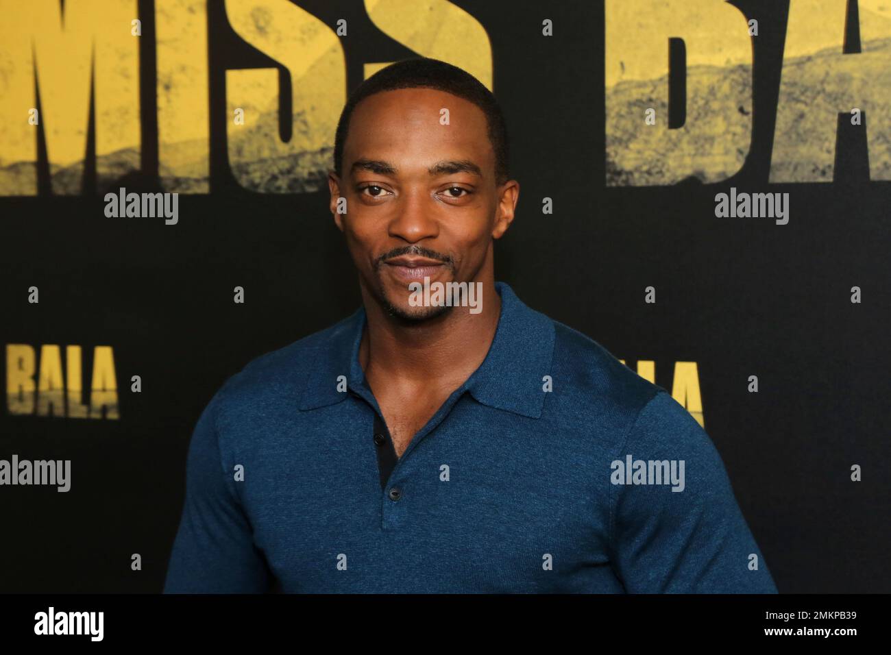 Anthony Mackie poses for a photo at the "Miss Bala" Photo Call at The ...