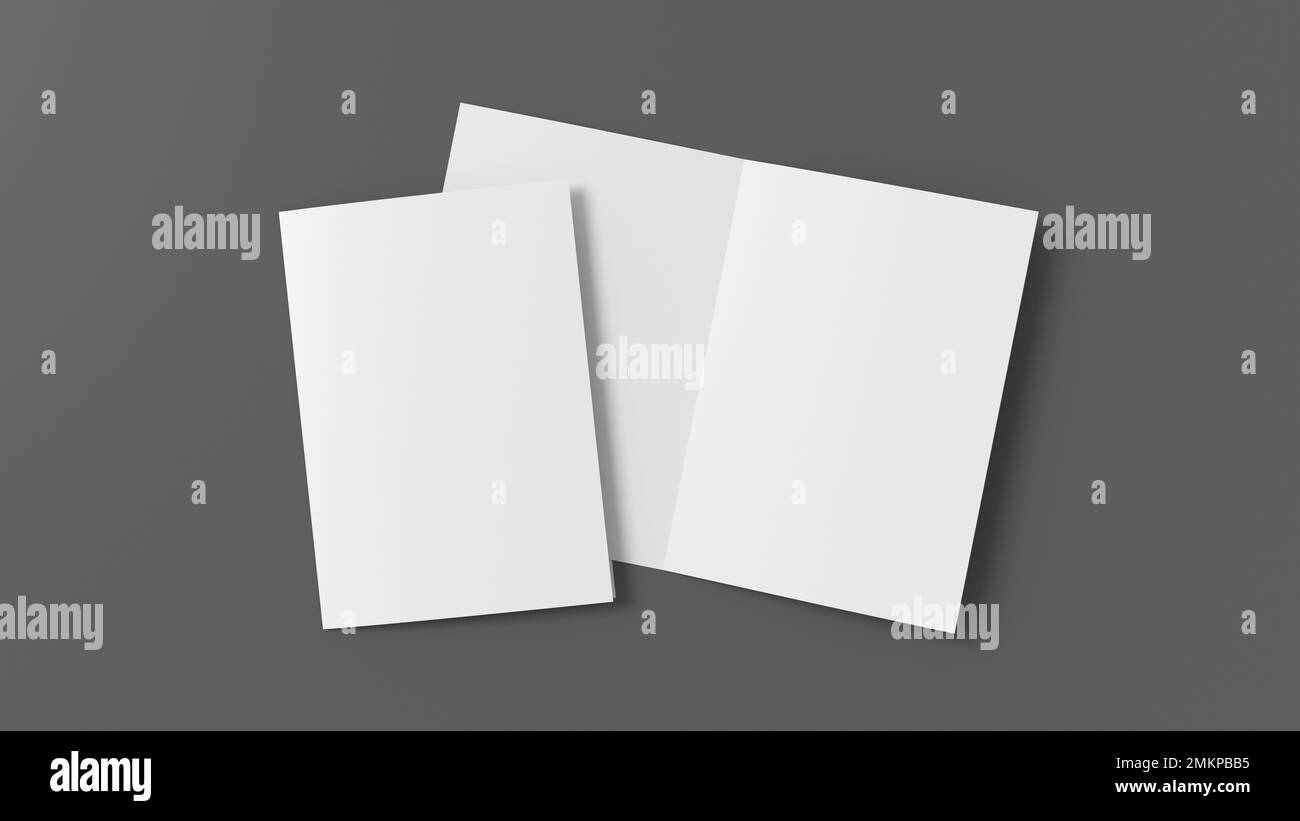 Half folded booklet Black and White Stock Photos & Images - Alamy